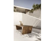 XY Rectangular solid wood garden table By MODULNOVA | design Carlo ...