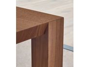 BLADE Rectangular walnut table By Poliform