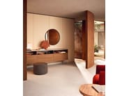 CODE Low wooden TV cabinet with drawers By Poliform