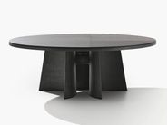 KENSINGTON Round wooden table By Poliform | design Jean-Marie Massaud