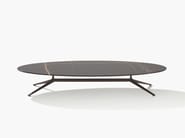 MONDRIAN Oval low marble coffee table By Poliform | design Jean-Marie Massaud