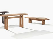 NARA Wooden bench By Poliform | design Jean-Marie Massaud