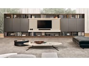 WALL SYSTEM Sectional wooden bookcase By Poliform | design CR&S POLIFORM