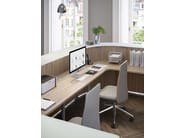 RECEPTION GLASS Modular reception desk By Quadrifoglio Group
