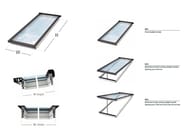 Glass and steel roof window RIDGELIGHT 25-40° By Velux Modular ...