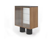 RIO Wood and glass highboard with doors By Punt | design Sebastian Herkner