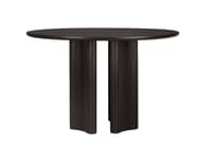 ROLLER MAX Round mahogany table By Ethnicraft | design Alain Van Havre