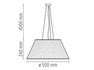 Fabric pendant lamp ROMEO SOFT S By FLOS design Philippe Starck