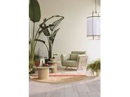 ARMÀN Armchair woven with polyester rope and armrests By Roberti