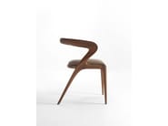 SALMA Walnut chair with armrests with integrated cushion By Agrippa