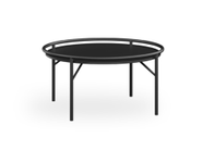 SAMURAI Round steel and wood coffee table By ROSSIN | design ...