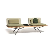 SAN | Bench with back San Collection By MANUTTI design Lionel Doyen