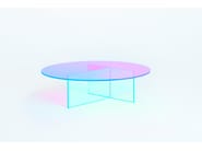 SHIMMER | Round coffee table By Glas Italia