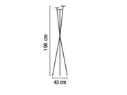 Methacrylate floor lamp SKAN 0260 By Vibia design Lievore Altherr Molina