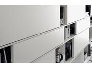 Módulo de arrumação de parede modular de madeira com suporte para TV ...