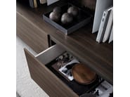 Módulo de arrumação de parede modular de madeira com suporte para TV ...