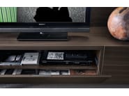 Módulo de arrumação de parede modular de madeira com suporte para TV ...