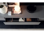 Módulo de arrumação de parede modular de madeira com suporte para TV ...