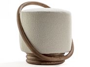 SMILE Upholstered round fabric pouf By Porada | design Marconato & Zappa