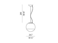 LED handmade blown glass pendant lamp SMOKE By PANZERI