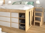 SPAZIOBED | Bed with cabinet By Cinius