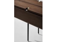 STACKING DROP LEAF Extending steel and wood console table By District Eight