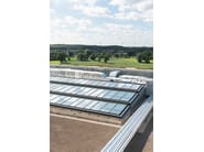 Glass and steel roof window STEP LONGLIGHT/RIDGELIGHT By Velux Commercial