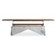 STOOP Rectangular wooden picnic table with integrated seats By VESTRE ...