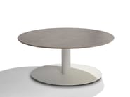 T-TABLE Round low ceramic garden side table By TRIBÙ