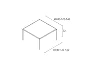 TAVOLO ZERO SQUARE - Z03 | Square table Tavolo Zero Collection By Alias ...