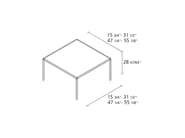 TAVOLO ZERO SQUARE - Z03 | Square table Tavolo Zero Collection By Alias ...