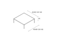 TAVOLO ZERO SQUARE - Z03 | Square table Tavolo Zero Collection By Alias ...