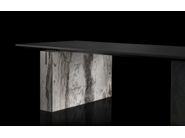 TED Rectangular steel and stone table By Henge | design Hilla Havkin