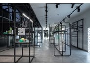 Modular retail display unit TONDOQUADRO By ALU