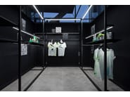 Modular retail display unit TONDOQUADRO By ALU