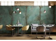 Porcelain stoneware wall/floor tiles with metal effect TRACE MINT ...