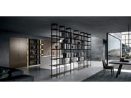 UNLIMITED Open floor-ceiling mounted bookcase By MODULNOVA | design ...