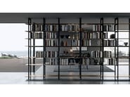 UNLIMITED Open floor-ceiling mounted bookcase By MODULNOVA | design ...