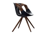 UP WOOD | Leather chair Trestle-based leather chair By Tonon | design ...
