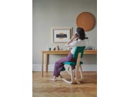VARIABLE™ PLUS Rocking ergonomic chair in wood and fabric By Varier ...