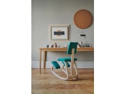 VARIABLE™ PLUS Rocking ergonomic chair in wood and fabric By Varier ...