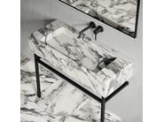 VERNANTE | Arabescato marble console sink By LUSSO