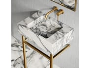 VERNANTE | Arabescato marble console sink By LUSSO