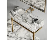 VERNANTE | Arabescato marble console sink By LUSSO