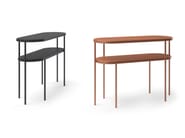 Console table with shelving VICE-VERSA By Cider Edition design Elisabeth Hertzfeld