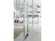 Glass sliding door VISTA By ALBED by Delmonte design Massimo Luca