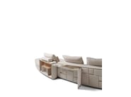 BABYLON RACK CIRCLE Curved modular leather sofa By Visionnaire | design Alessandro La Spada