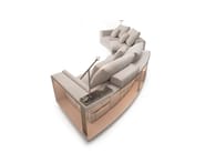 BABYLON RACK CIRCLE Curved modular leather sofa By Visionnaire | design Alessandro La Spada