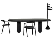 CAIRN Oval wooden dining table By Woak | design Matteo Zorzenoni