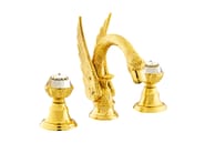 SWAN 3 hole chromed brass washbasin tap with Swarovski® crystals By ...